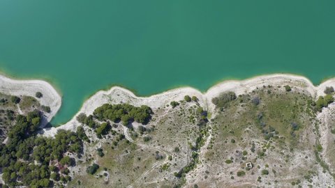 Aerial Shooting Drone Lake Dirillo Licodia Stock Footage Video (100% ...