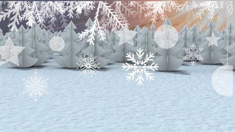 Animation Snow Falling Over Igloo Night Stock Footage Video (100% ...