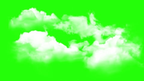 Animation Clouds On Green Screen Stock Footage Video (100% Royalty-free ...