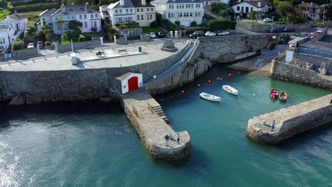 Coliemore Harbour Dalkey Dublin Ireland September Stock Footage Video ...