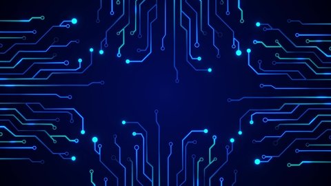 Futuristic Motherboard Circuit Graphic 4k Loop Stock Footage Video (100 ...