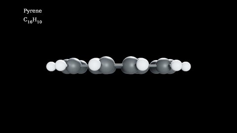 Pyrene Molecule 3d Molecular Structure Animation Stock Footage Video ...