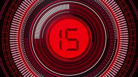4k Digital Stopwatch Countdown Red Background Stock Footage Video (100% ...