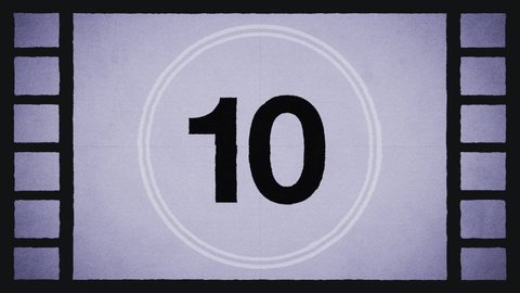 Countdown Animation Inspired By Film Projector Stock Footage Video (100 ...