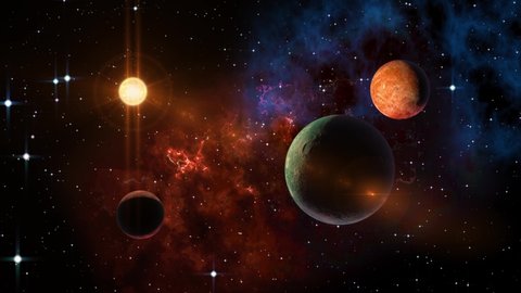 Spacescape Background Slowly Moving Through Planetary Stock Footage ...