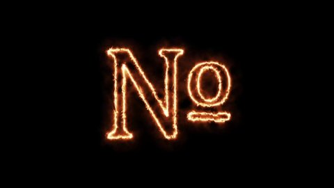 Animated Sign Number On Fire Animation Stock Footage Video (100% ...