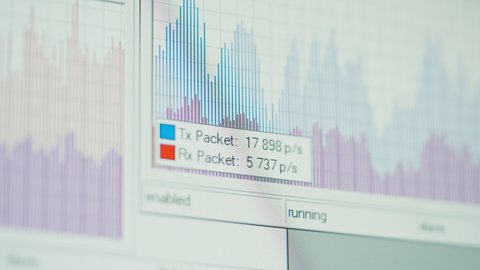 Tx Rx Packets Number Transmitted Received Stock Footage Video (100% ...