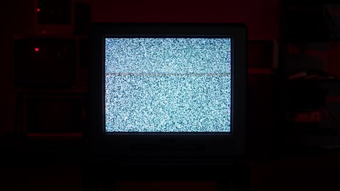 Old Retro Square Television Screen Ripples Stock Footage Video (100% ...