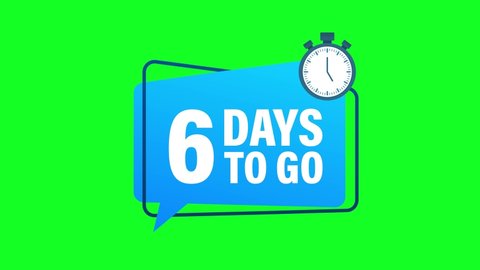 6 Days Go Countdown Timer Clock Stock Footage Video (100% Royalty-free ...