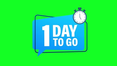 1 Day Go Countdown Timer Clock Stock Footage Video (100% Royalty-free ...