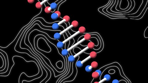 Animation Spinning Dna Strand Moving White Stock Footage Video (100% ...