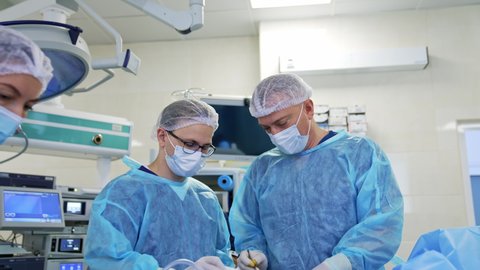 Hospital Neurosurgery Ward Handsome Professional Surgeon Stock Footage ...