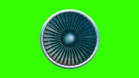 Jet Aircraft Engine Green Screen 3d Stock Footage Video (100% Royalty ...