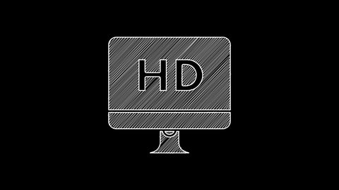 White Line Computer Pc Monitor Display Stock Footage Video (100% ...