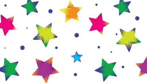 Glowing Sparkling Stars Animation Pattern Colorful Stock Footage Video ...