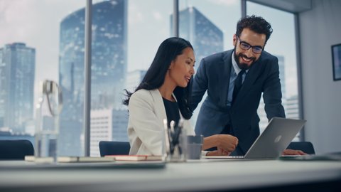 Modern Office Successful Corporate Ceo Sitting Stock Footage Video (100 ...