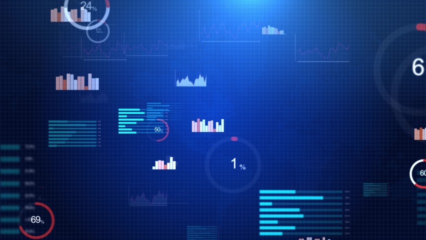 Dashboard infographic template with modern design annual statistics ...