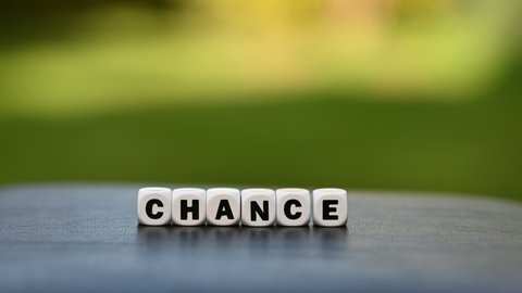 Hand Turning Dice Changes Word Chance Stock Footage Video (100% Royalty ...