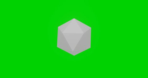 Animation Rotation White Icosahedron Shadow Simple Stock Footage Video ...