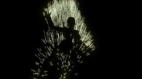 Abstract Visualization Nightmare Man Woman Falling Stock Footage Video ...