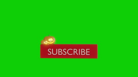Halloween Concept Subscribe Button Notification Like Stock Footage ...