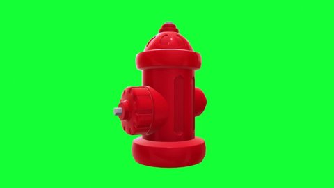 3d Red Fire Hydrant Spinning Animation Stock Footage Video (100% ...