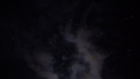 Fireworks Salute Explosions Slow Motion Stock Footage Video (100% ...