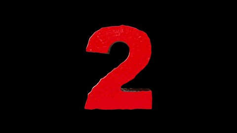 Red Color Liquid Turns Number 2 Stock Footage Video (100% Royalty-free ...
