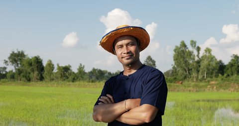 Front View Close Shot Farmer Male Stock Footage Video (100% Royalty ...