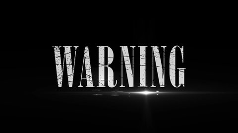 Warning Phrase That Appear Blur Effect Stock Footage Video (100% ...
