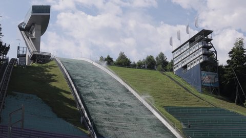 Famous Olympic Bergisel Ski Jump Innsbruck Stock Footage Video (100% ...