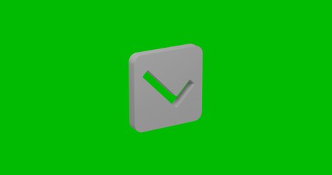 Animation Rotation White Checkbox Symbol Shadow Stock Footage Video ...