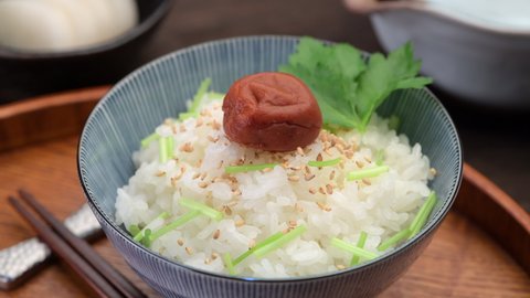 Pickled Plum Tea Japanese Traditional Food Stock Footage Video (100% ...