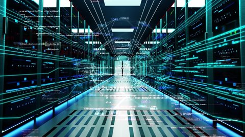 Loop Animation Data Processing Digital Global Stock Footage Video (100% ...