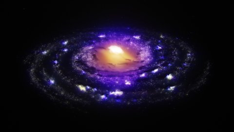 Representation Milky Way Globular Clusters Spiral Stock Footage Video ...