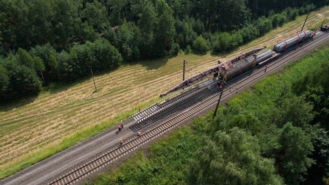 Railroad Track Construction Train Track Repair Stock Footage Video (100 ...