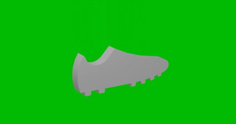 Animation Rotation White Football Boot Symbol Stock Footage Video (100% ...