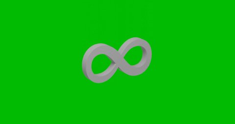 Animation Rotation White Infinity Symbol Shadow Stock Footage Video ...