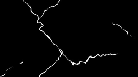 2d Animation Cracks Destruction White Lines Stock Footage Video (100% ...