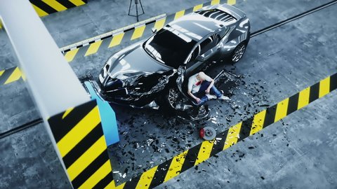 Human Crash Test Dummy Sitting Near Stock Footage Video (100% Royalty ...