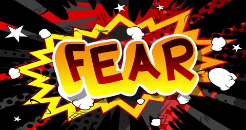 Fear Motion Poster 4k Animated Comic Stock Footage Video (100% Royalty ...