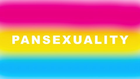 Pansexual Pride Flag Colours Text Pansexuality Stock Footage Video (100 ...