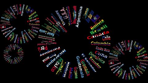 Animation Different Countries Painted Into Their Stock Footage Video ...