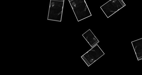 Animation Falling Plastic Bag On Dark Stock Footage Video (100% Royalty ...