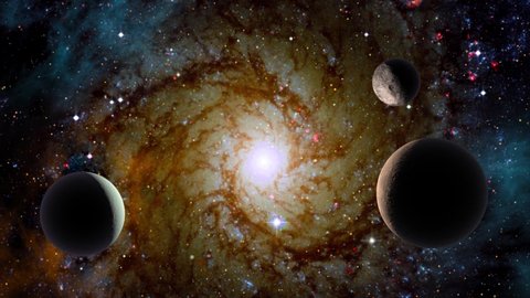 Spacescape Background Slowly Moving Through Planetary Stock Footage ...