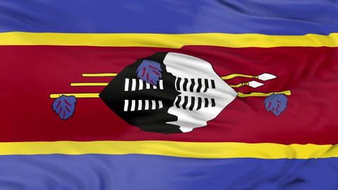 Swaziland Flag Waving 3d Animation Swaziland Stock Footage Video (100% ...