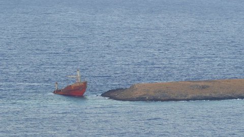 Still Shot Cargo Ship Wreck Accident Stock Footage Video (100% Royalty ...