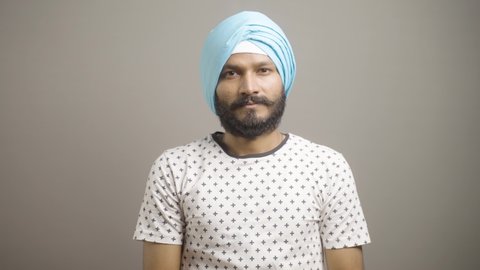 Frustrated Angry Sikh Man Tearing Throwing Stock Footage Video (100% ...