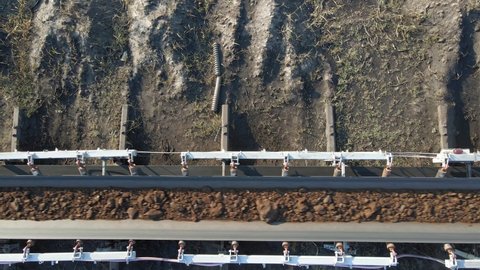 Aerial View Top Down Mining Coal Stock Footage Video (100% Royalty-free ...