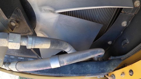 Grader Radiator Impeller Rotation Inside Stock Footage Video (100% ...